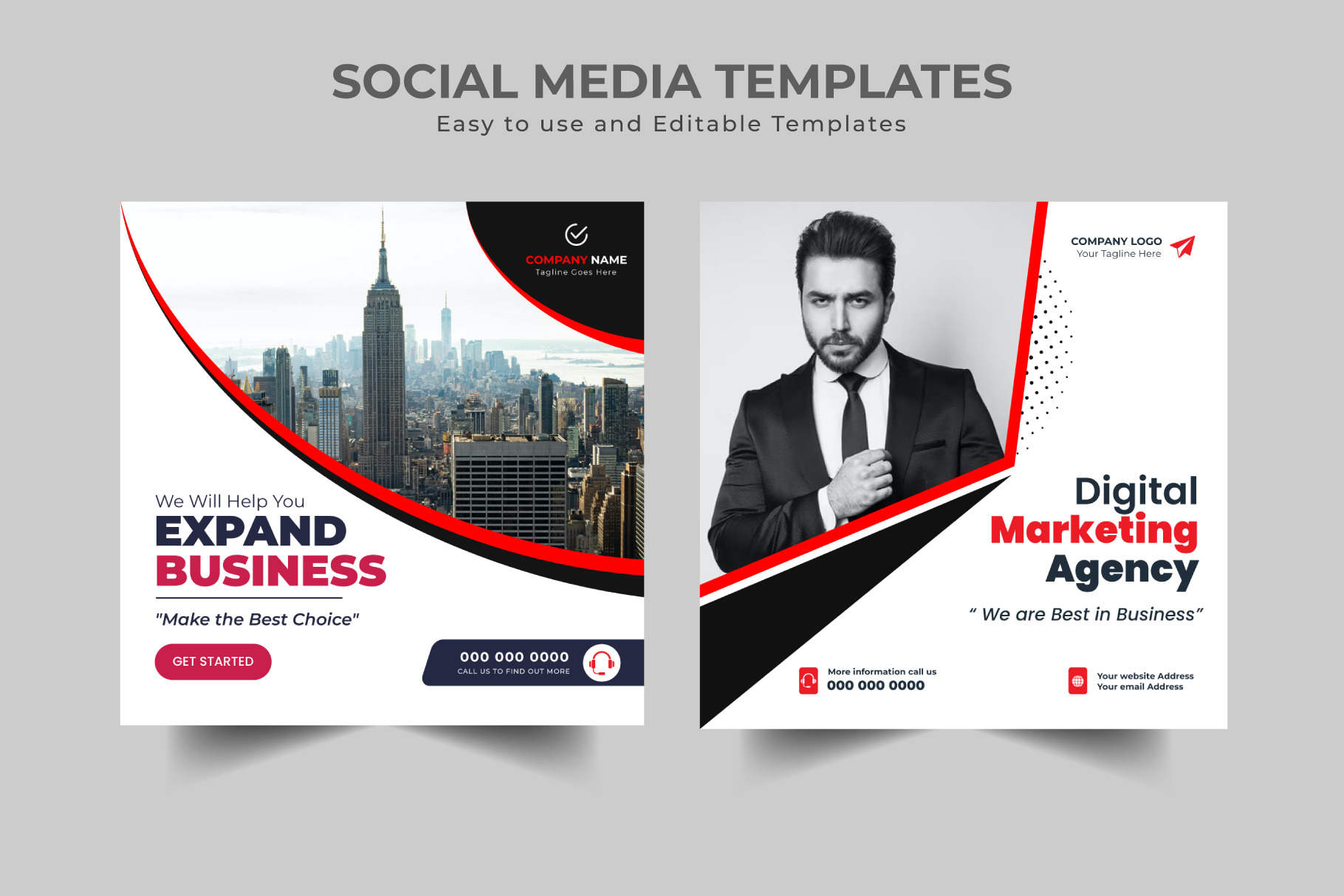 Digital Marketing Social Media Post, a Social Media Template by Designgrove