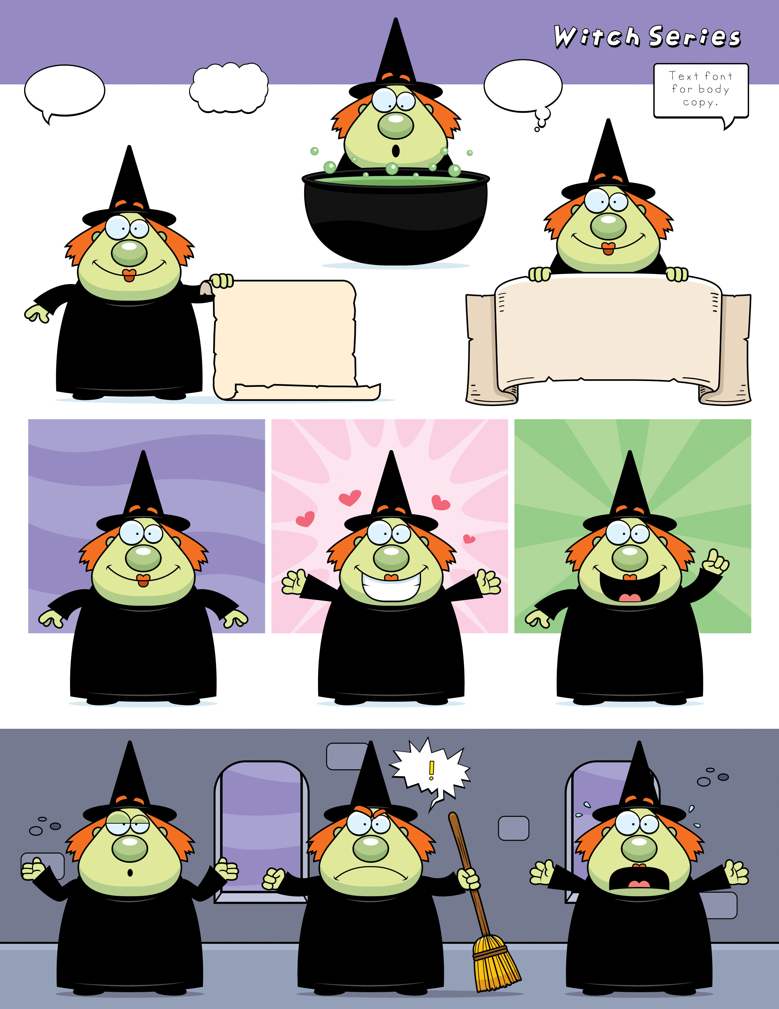 Cartoon Witch Series, a Graphic by cthoman