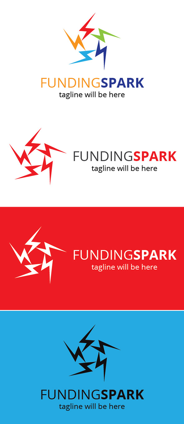 Funding Spark Logo, a Branding & Logo Template by Sajida Salim