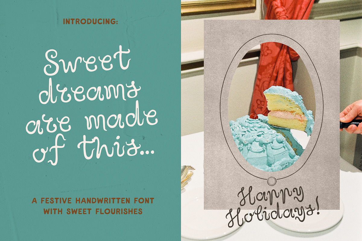 Marzipan Cream Sweet Festive Script, a Handwritten Font by Struvictory.art