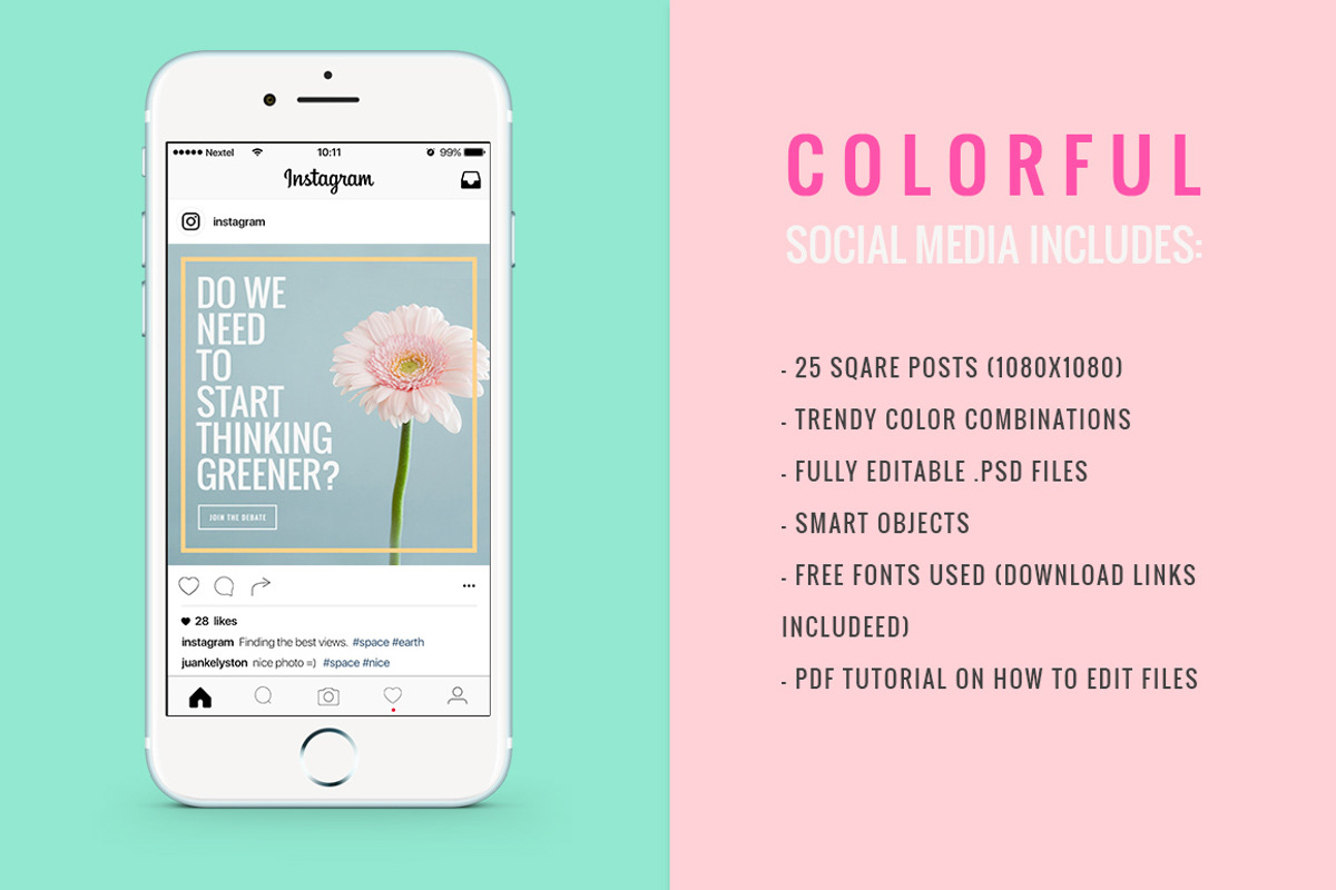 Colorful Social Media Designs, a Social Media Template by NordWood