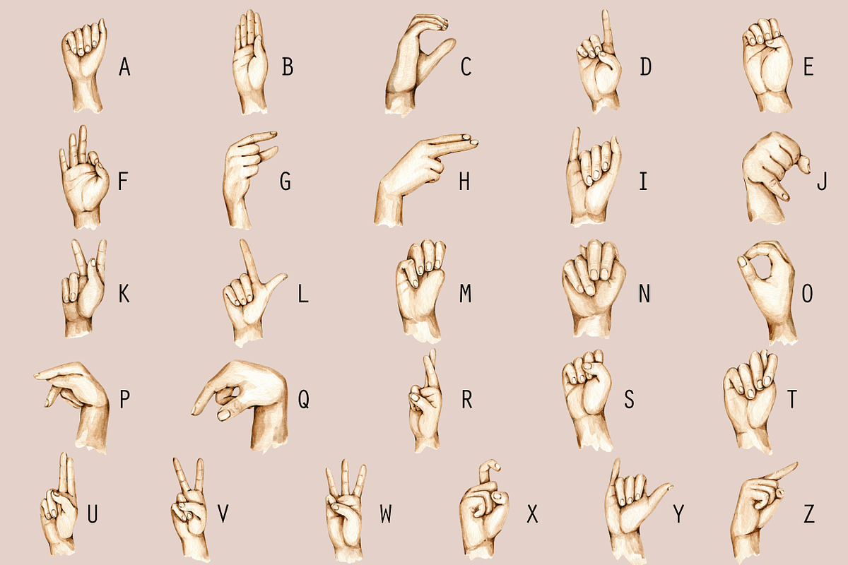 American Hand Gesture Language
