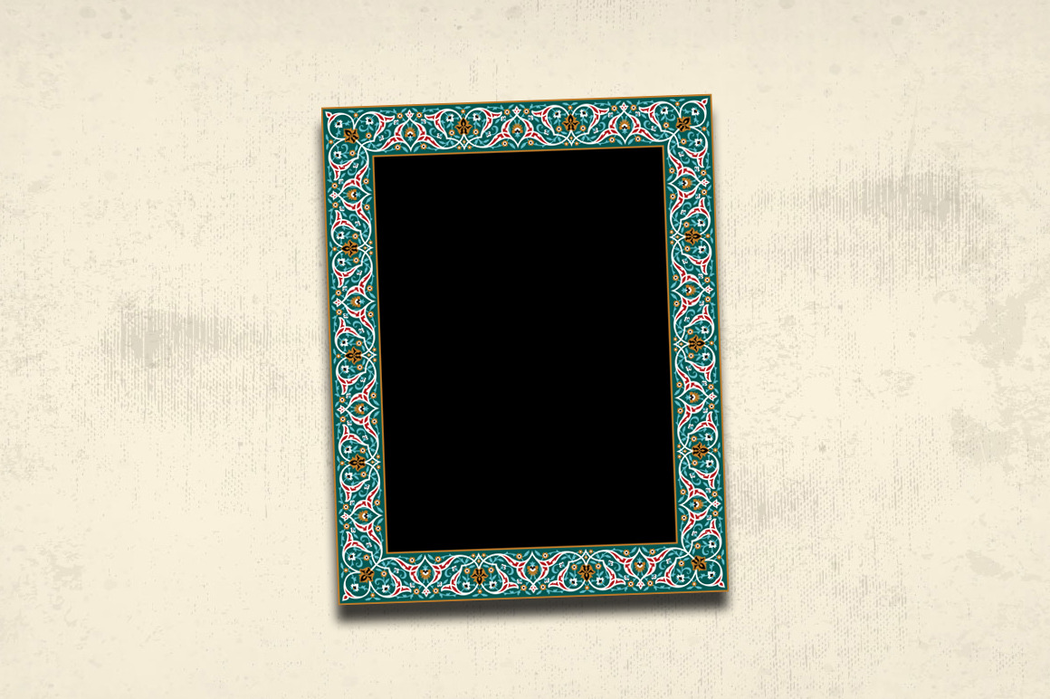 Arabic Floral Frame, a Card Template by Azat1976