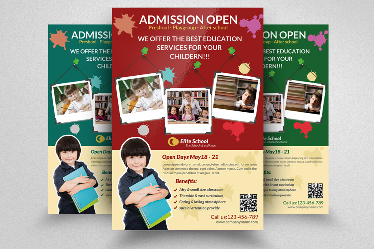 6 School Education Flyer Bundle, a Flyer Template by Psd Templates