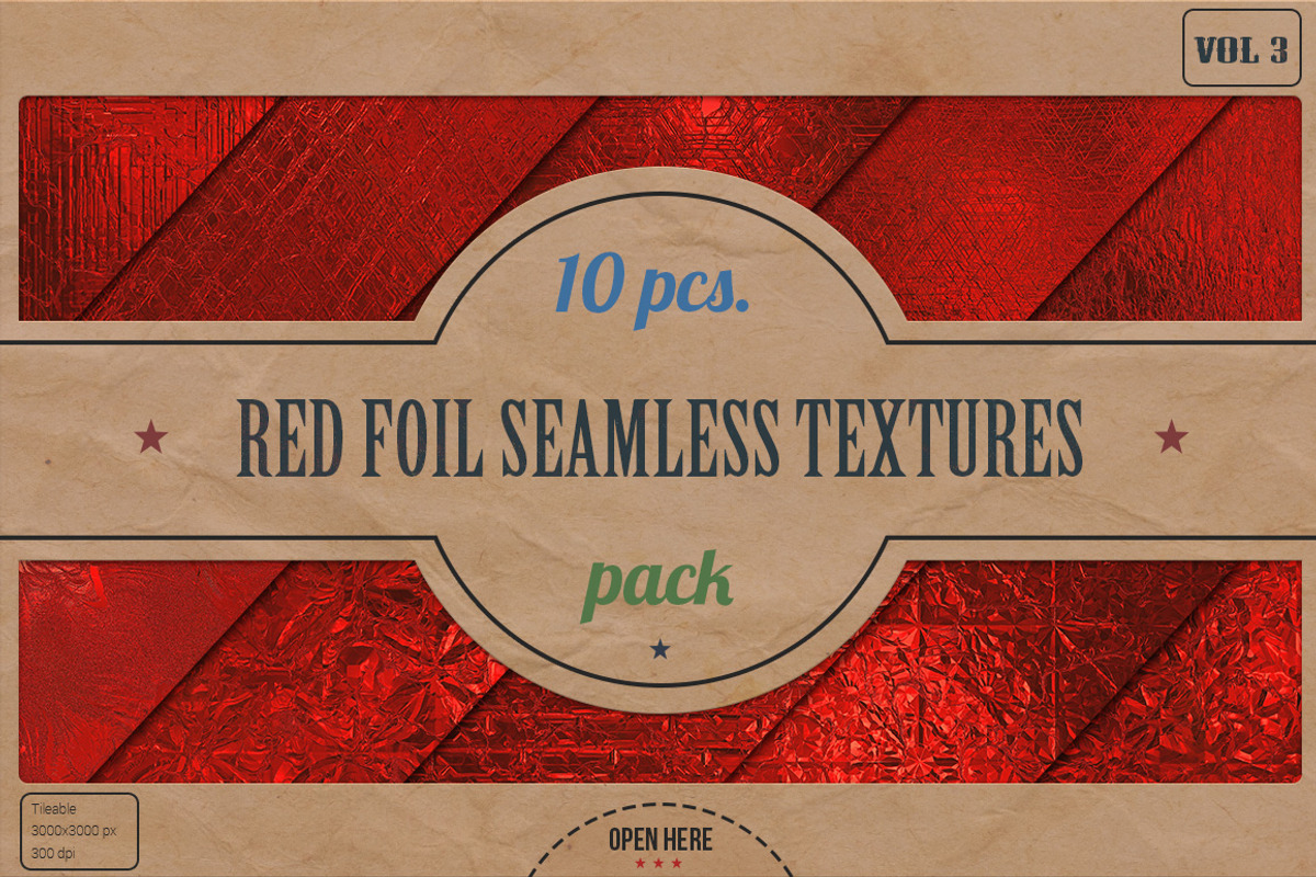 Red Foil HD Textures Pack v.3, a Texture Graphic by Marabu Textures Store