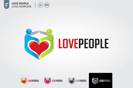 Color people logo template, a Branding & Logo Template by ft.studio