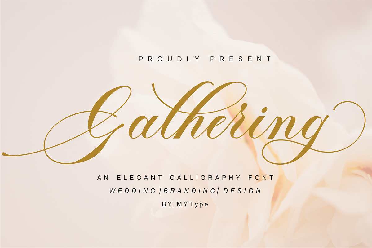 Gathering Script, a Script Font by Raffa Creative