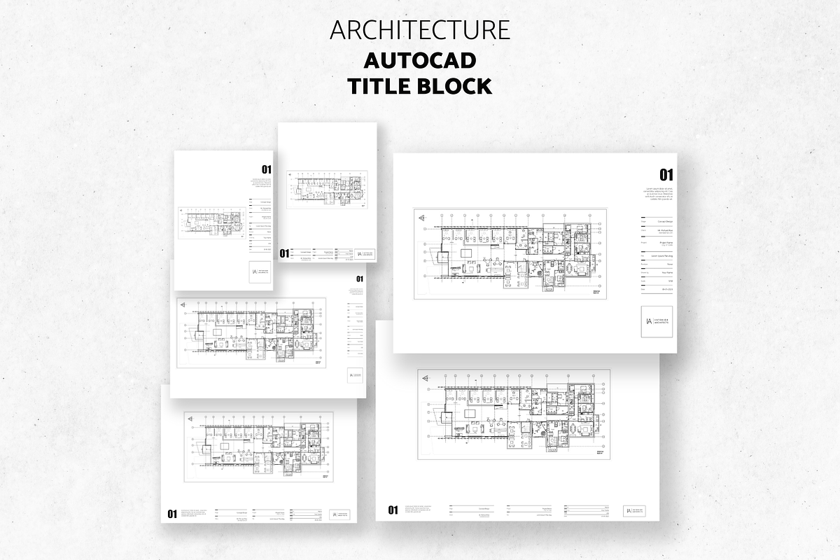 Architect Title Block Template, a Presentation Template by yesitisprintable