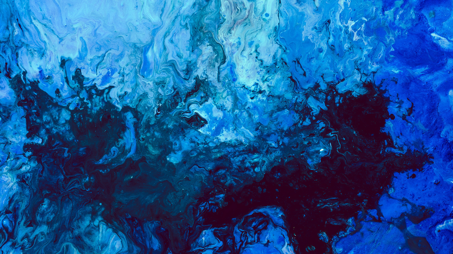 abstract blue shades mixture paint, an Abstract Photo by Photo Drive Studio