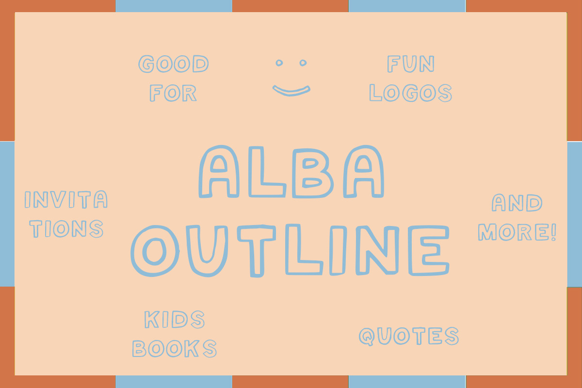 Alba Outline Marker Font