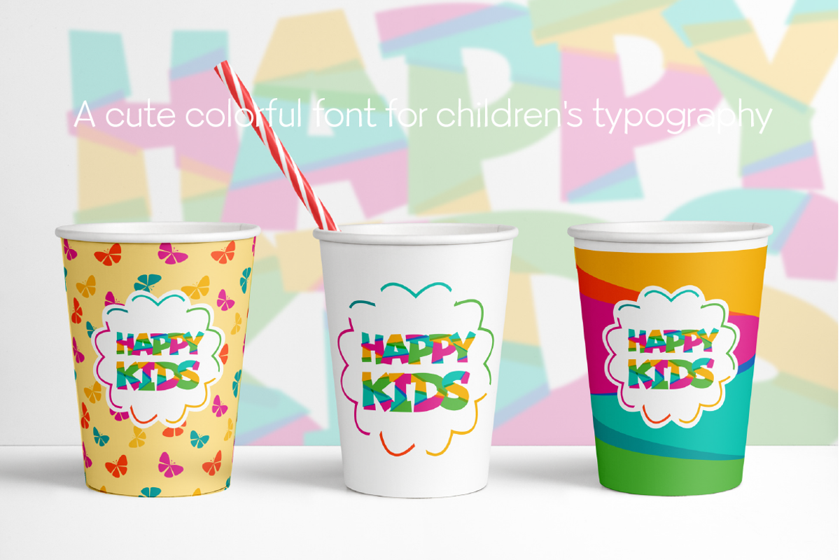 Cute typefaces for kid's typography, an Object Graphic by popskraft