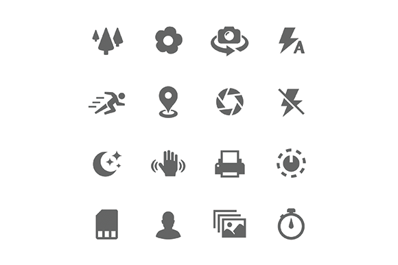 Simple Photo Mode Icons., an Icon by Davooda
