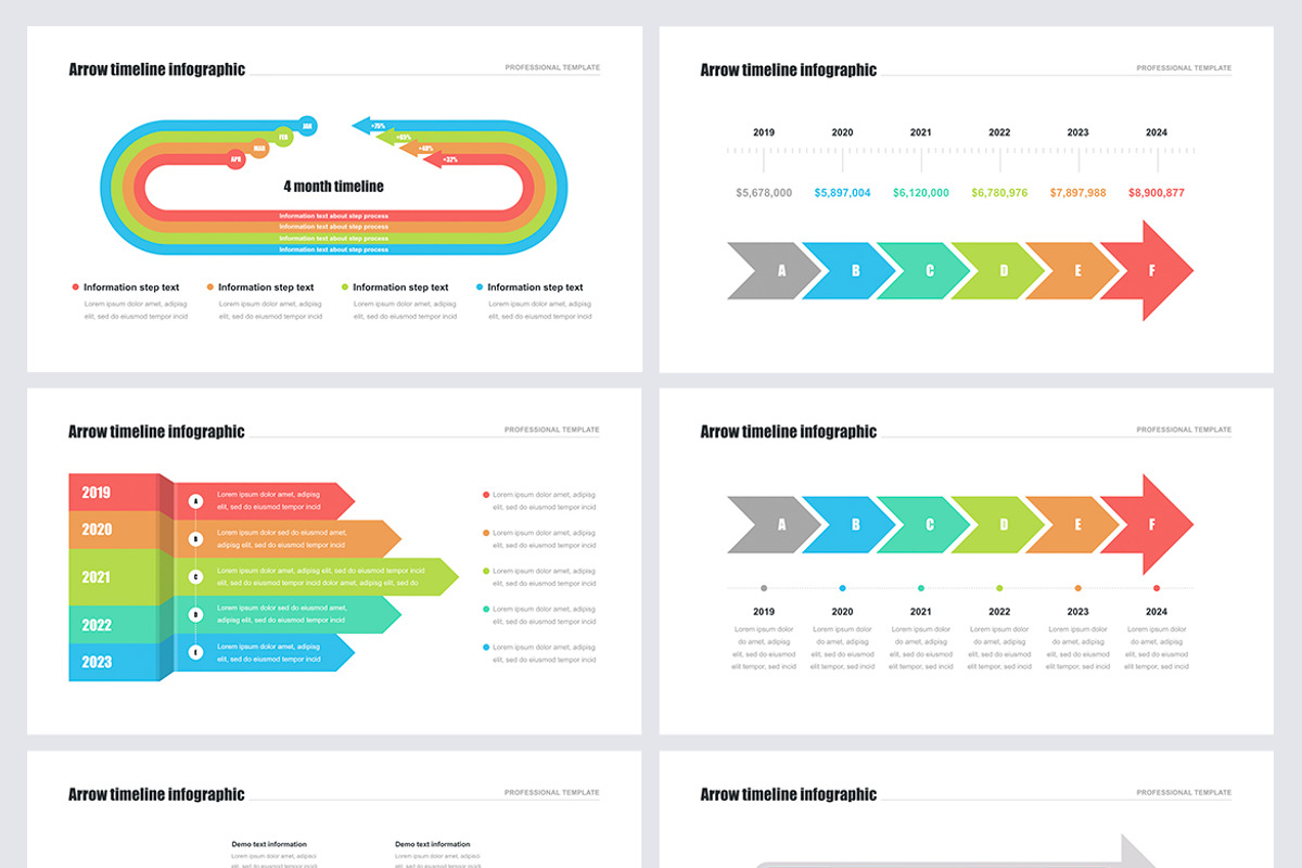Timeline Arrows Templates PowerPoint, a Presentation Template by HiSlide.io