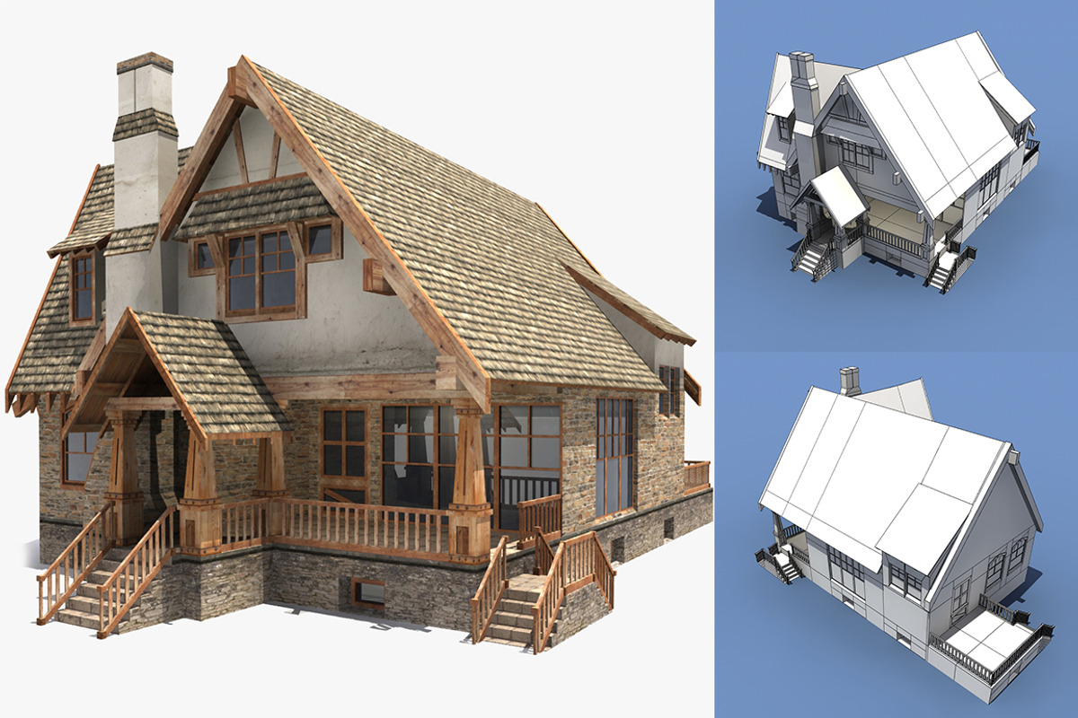Low Poly House, an Architecture 3D Model by Daniel Mikulik