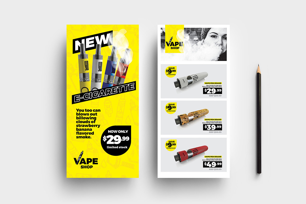 Vape Shop Templates Pack, a Flyer Template by BrandPacks