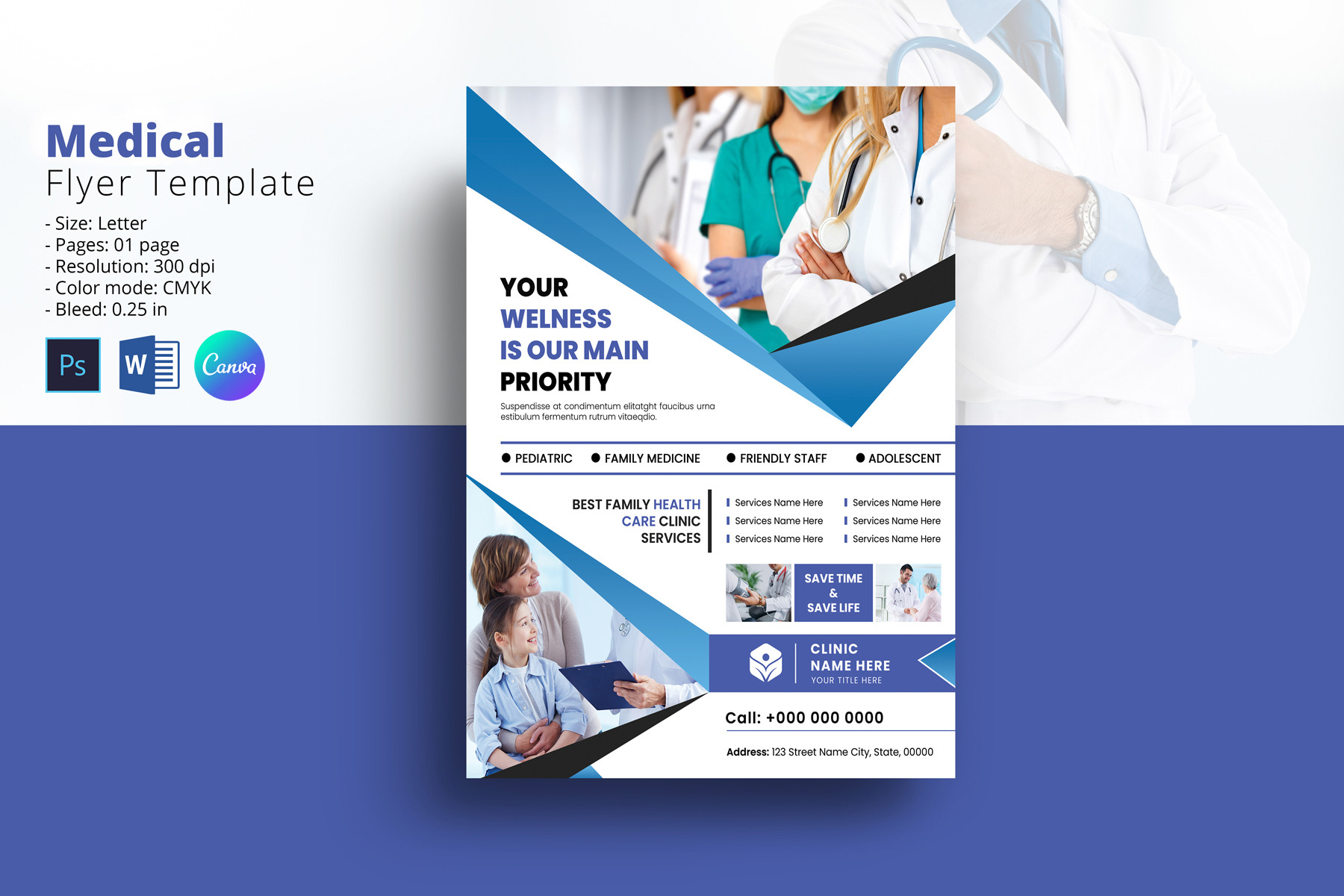 Medical Clinic Service Flyer, a Flyer Template by Template Shop ...