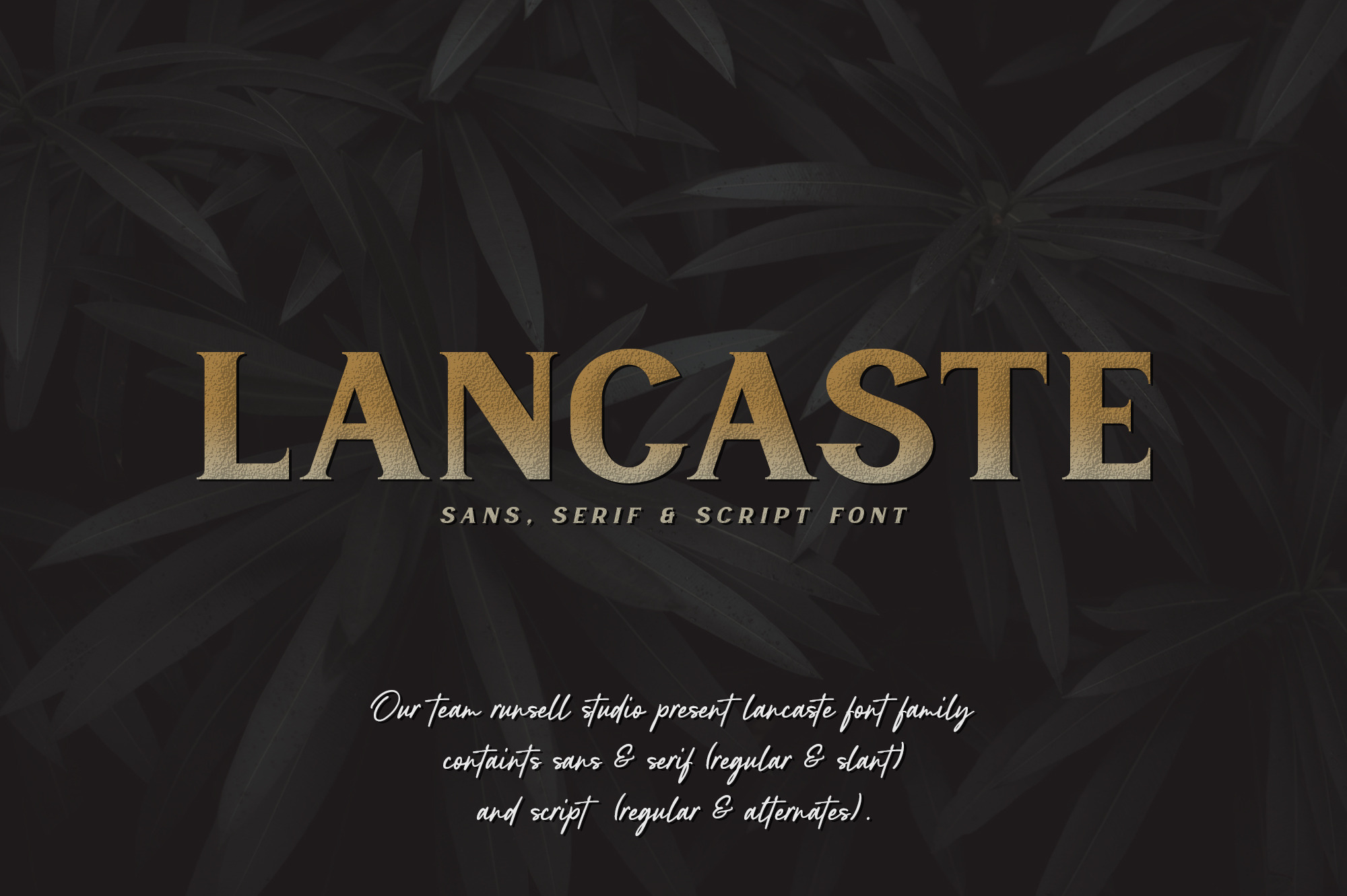 Lancaste - 3 Fonts, a Script Font by Runsell Studio