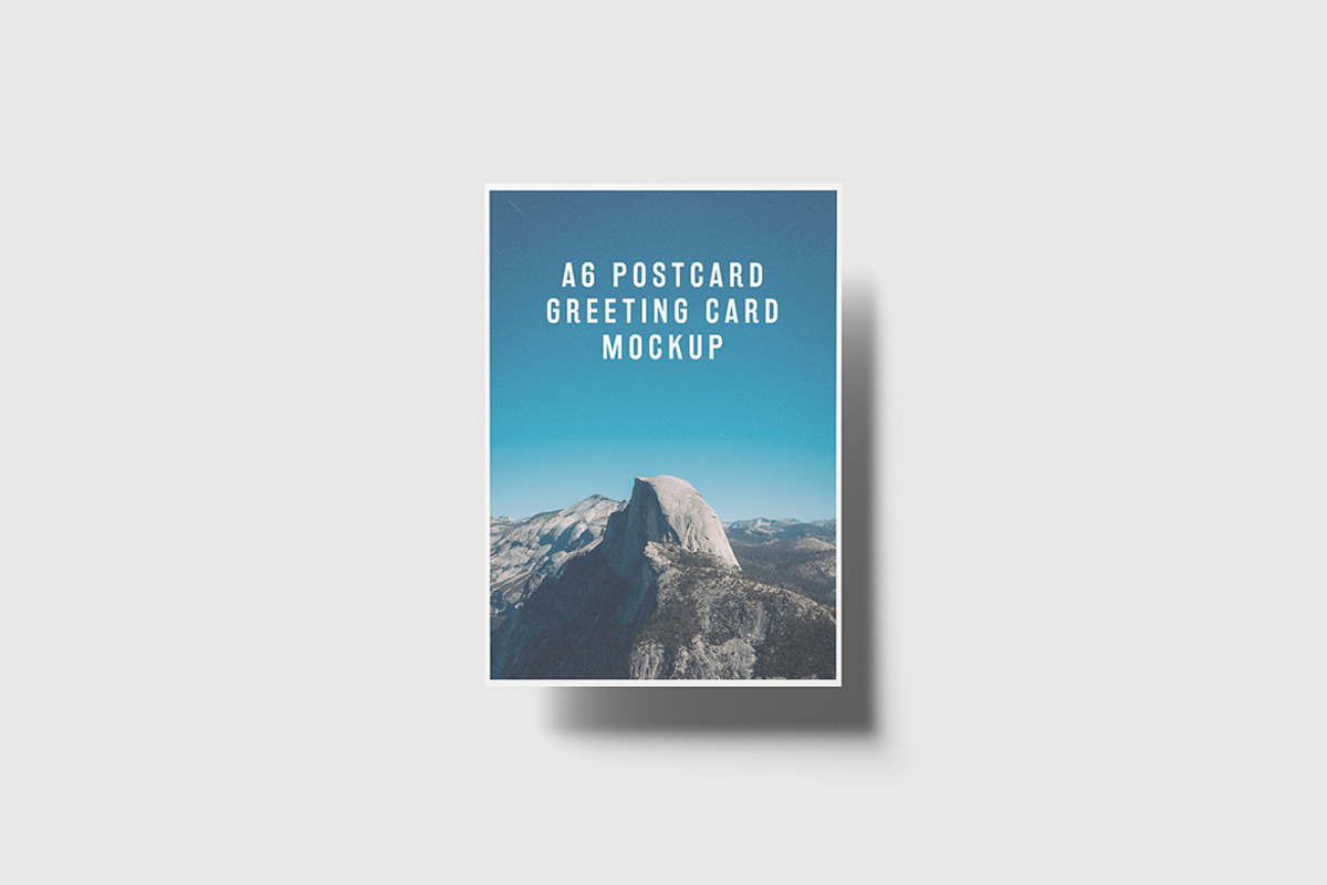 A6 Portrait Postcard, Flyer Mockup, a Print Template by professorinc