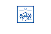 Development process line icon, a Person Illustration by urban icon