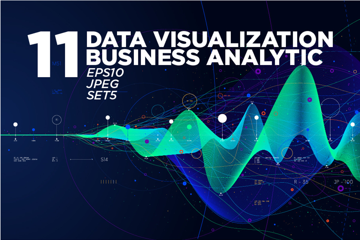 11 Data visualization background, a Finance Illustration by ...