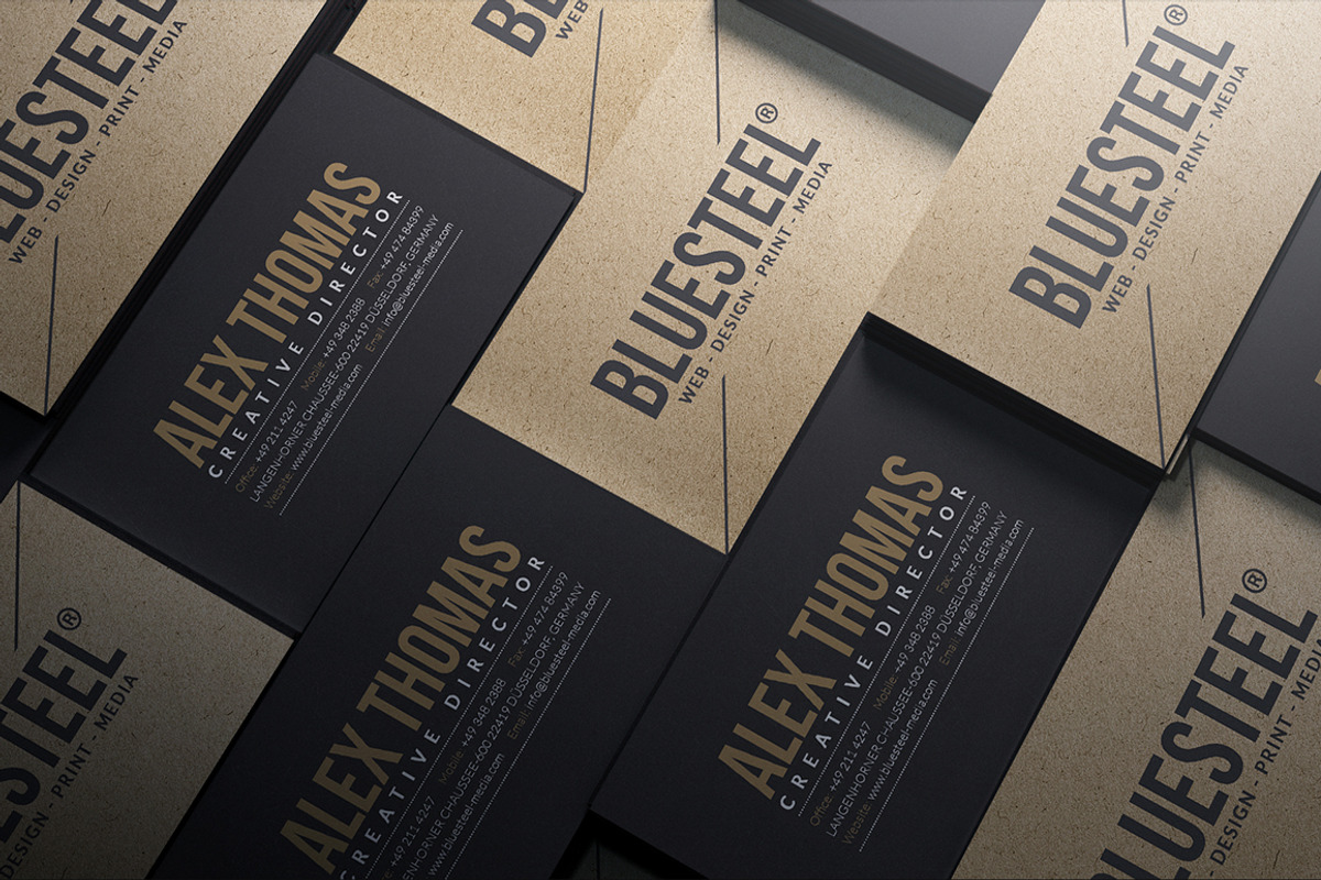Kraft Paper Business Cards Bundle, a Business Card Template by Marvel