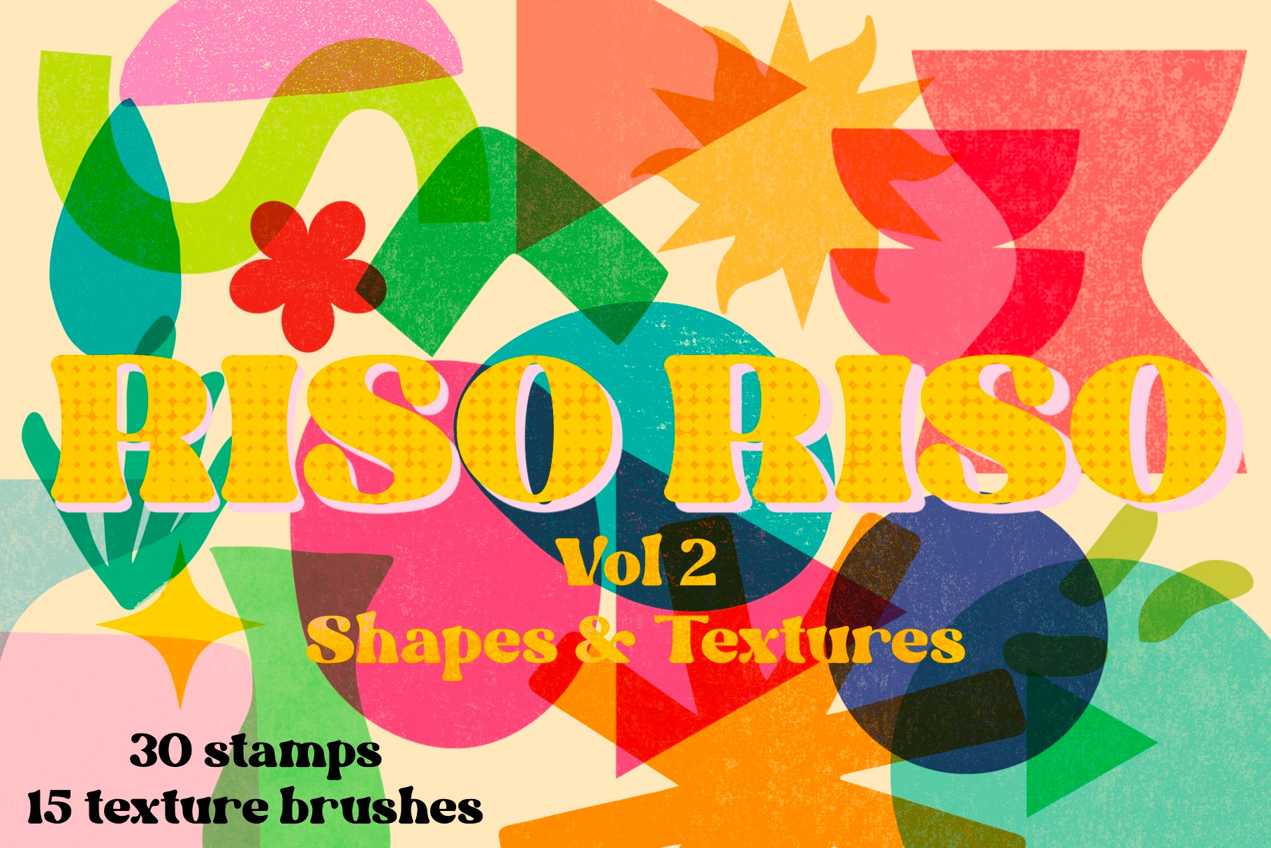 Risograph Vol 2 - Procreate Brushes, a Brush Add-On by KJP Designs