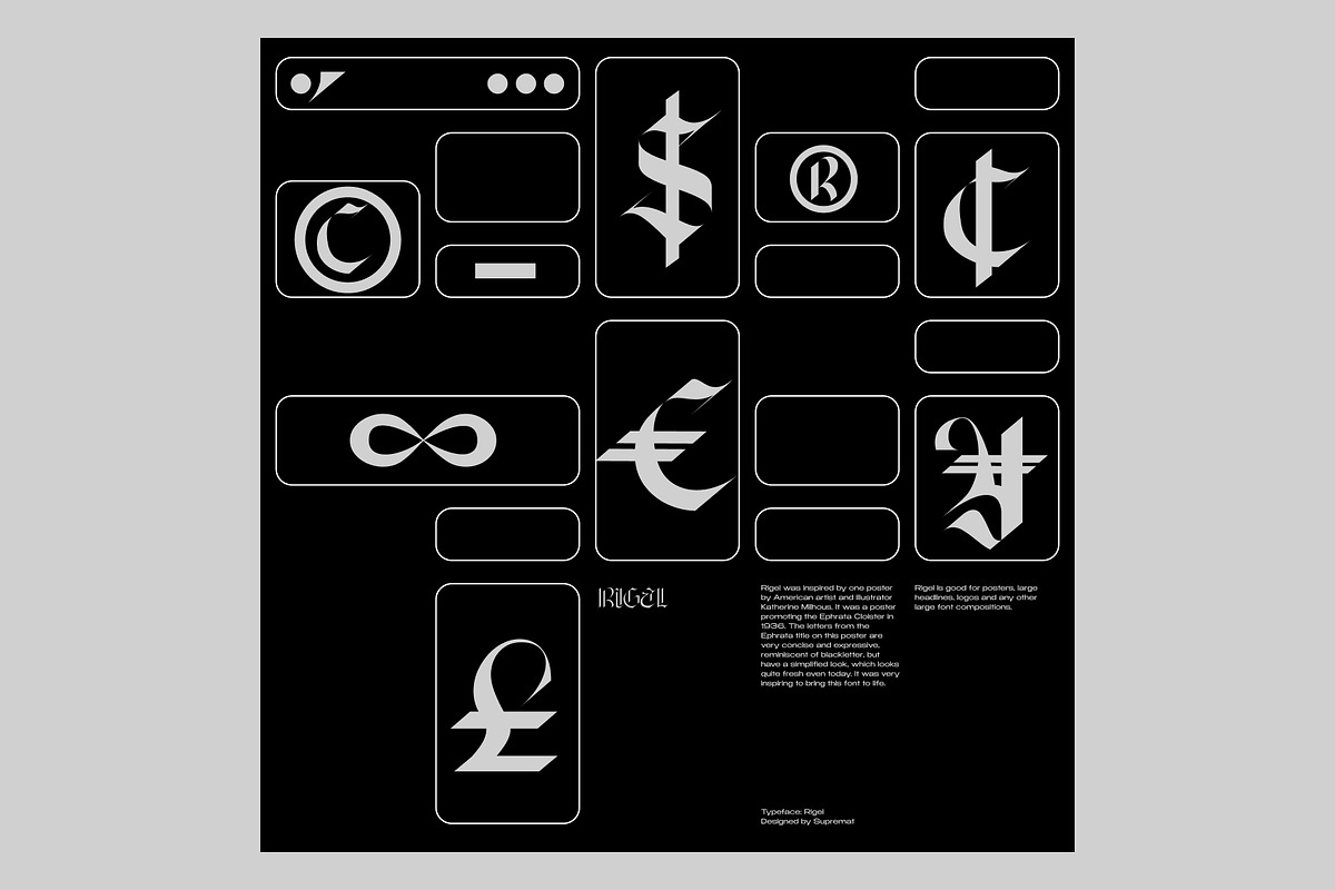 Rigel | Font Family, a Font by Supremat