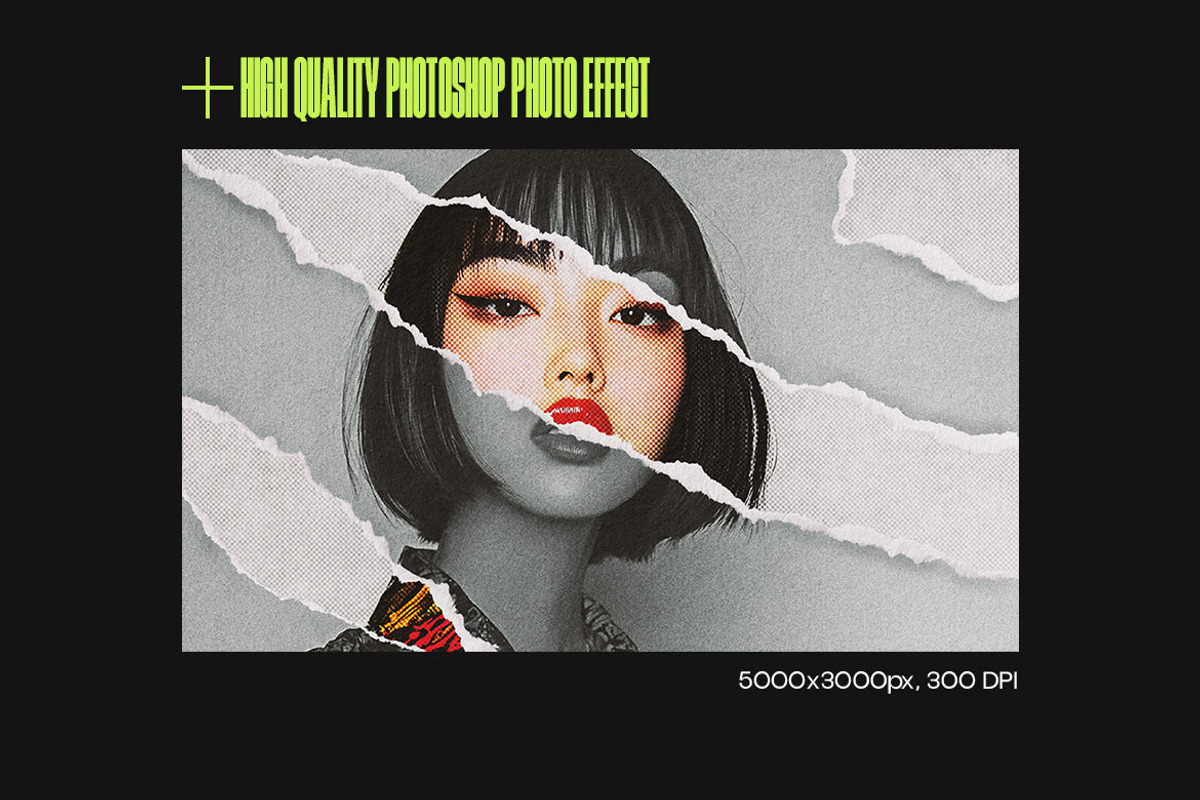 Mix Ripped Paper Photo Effect, a Layer Style Add-On by iDoodle Studio ...