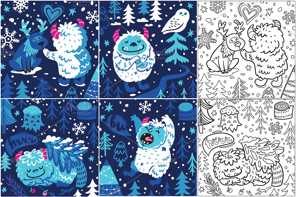 Hello Yeti, a Pattern Graphic by PenguinHouse