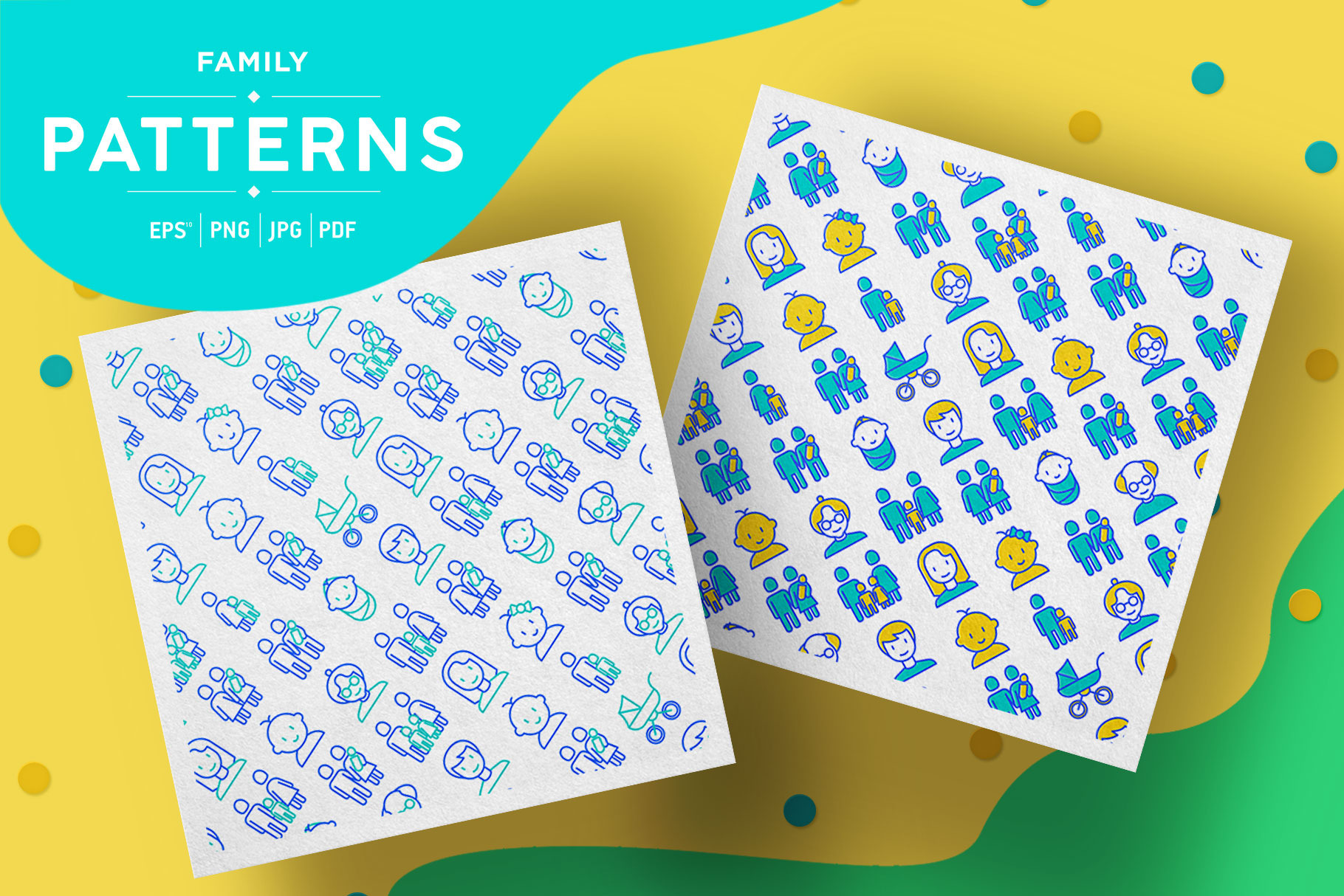 Family Patterns Collection, a Pattern Graphic by Alex Blogoodf