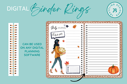 Digital Planner Spiral Rings | Creative Market