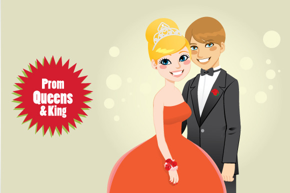 Prom Queen and King, an Illustration by Kakigori Studio