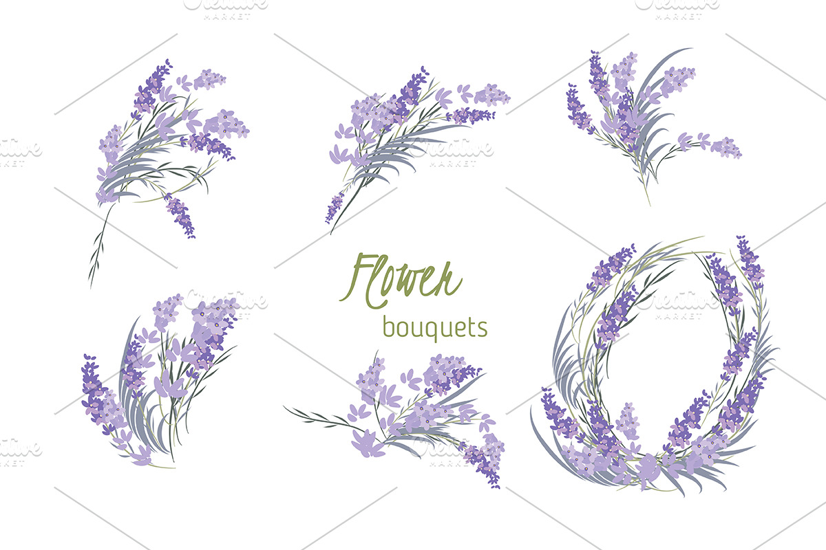 №220 Lavender Flower numbers, an Illustration by Rasveta