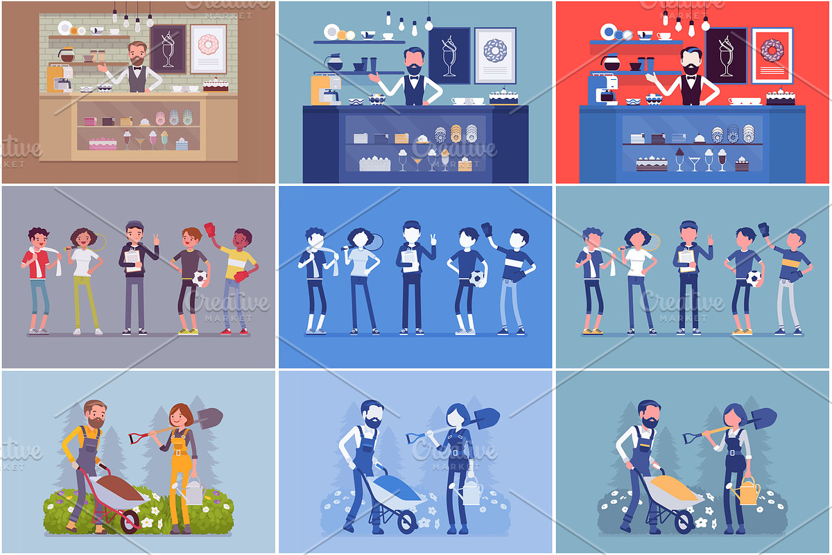 Professions Bundle Vol.3, a Decorative Illustration by Graphic ...