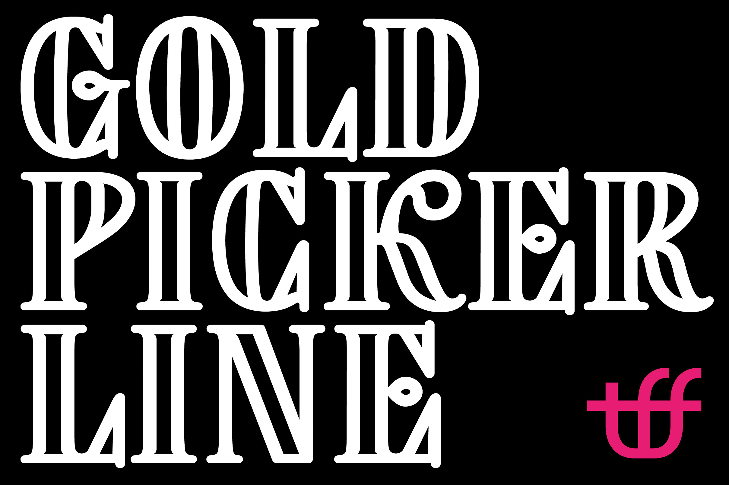 Goldpicker Line, a Font by TypeFaith Fonts