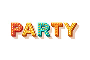 Party vector typography, an Object Graphic by kotoffei
