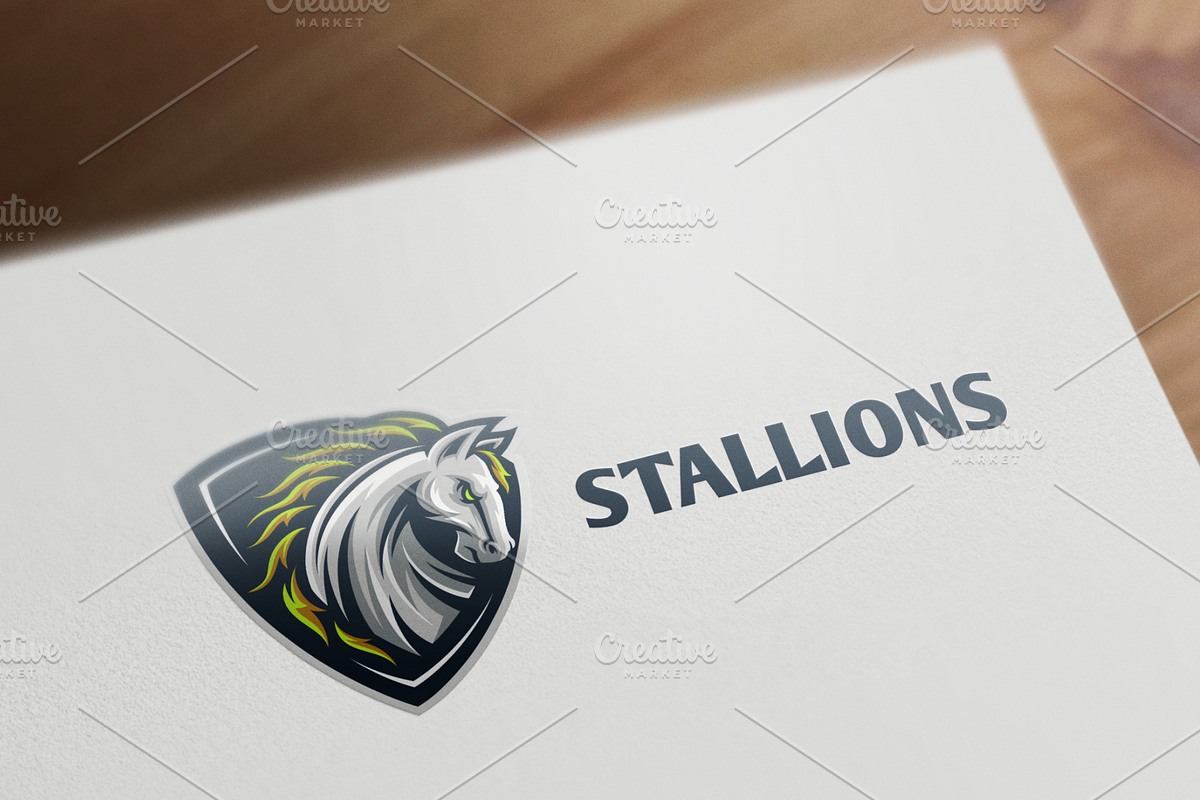 Stallions Logo, a Branding & Logo Template by VectorCrow