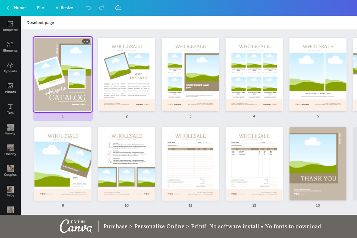 Wholesale Catalog Template CANVA, a Magazine Template by Digiluxe