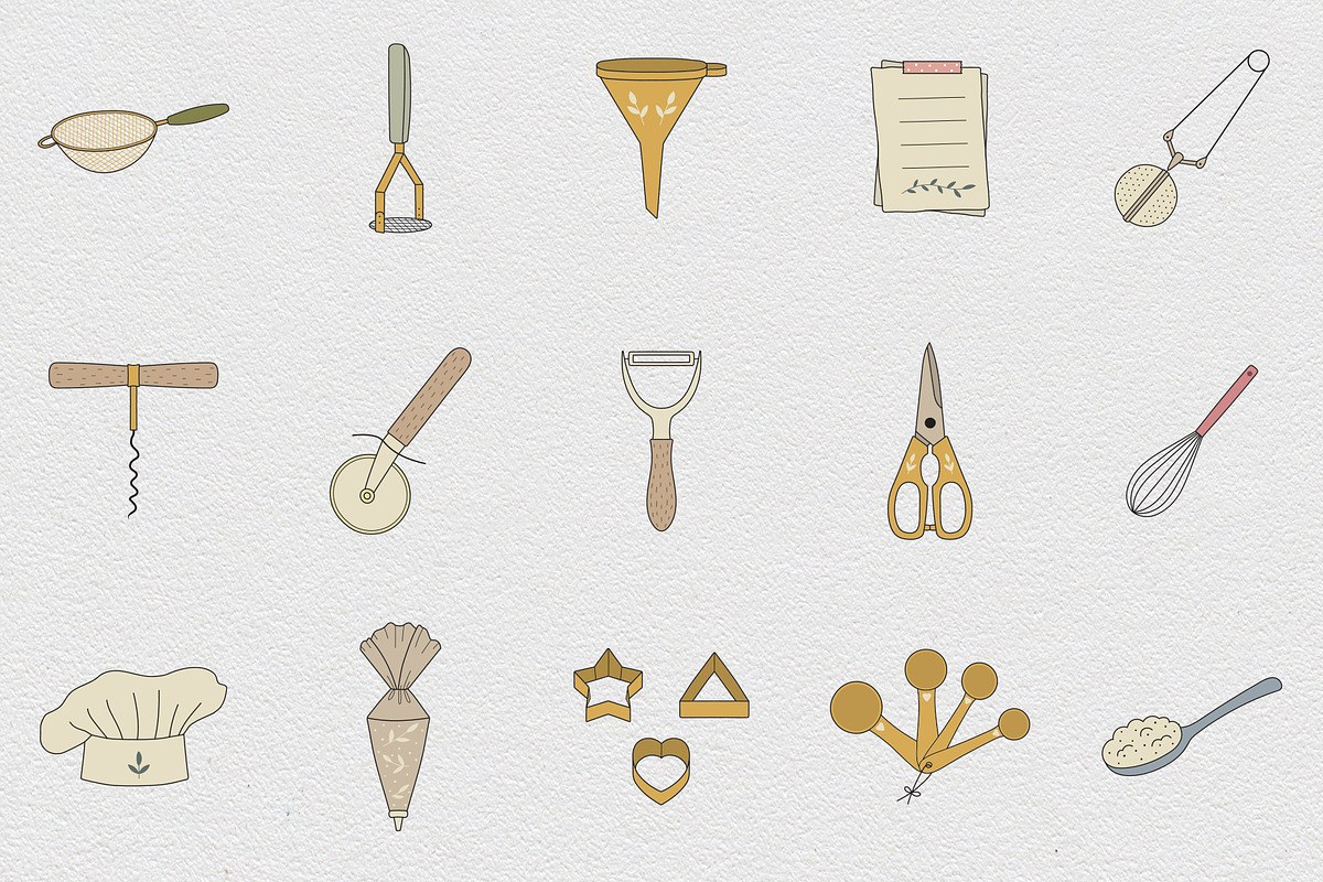 Kitchen & Cooking Icon Set, an Icon by NatalieArtShop
