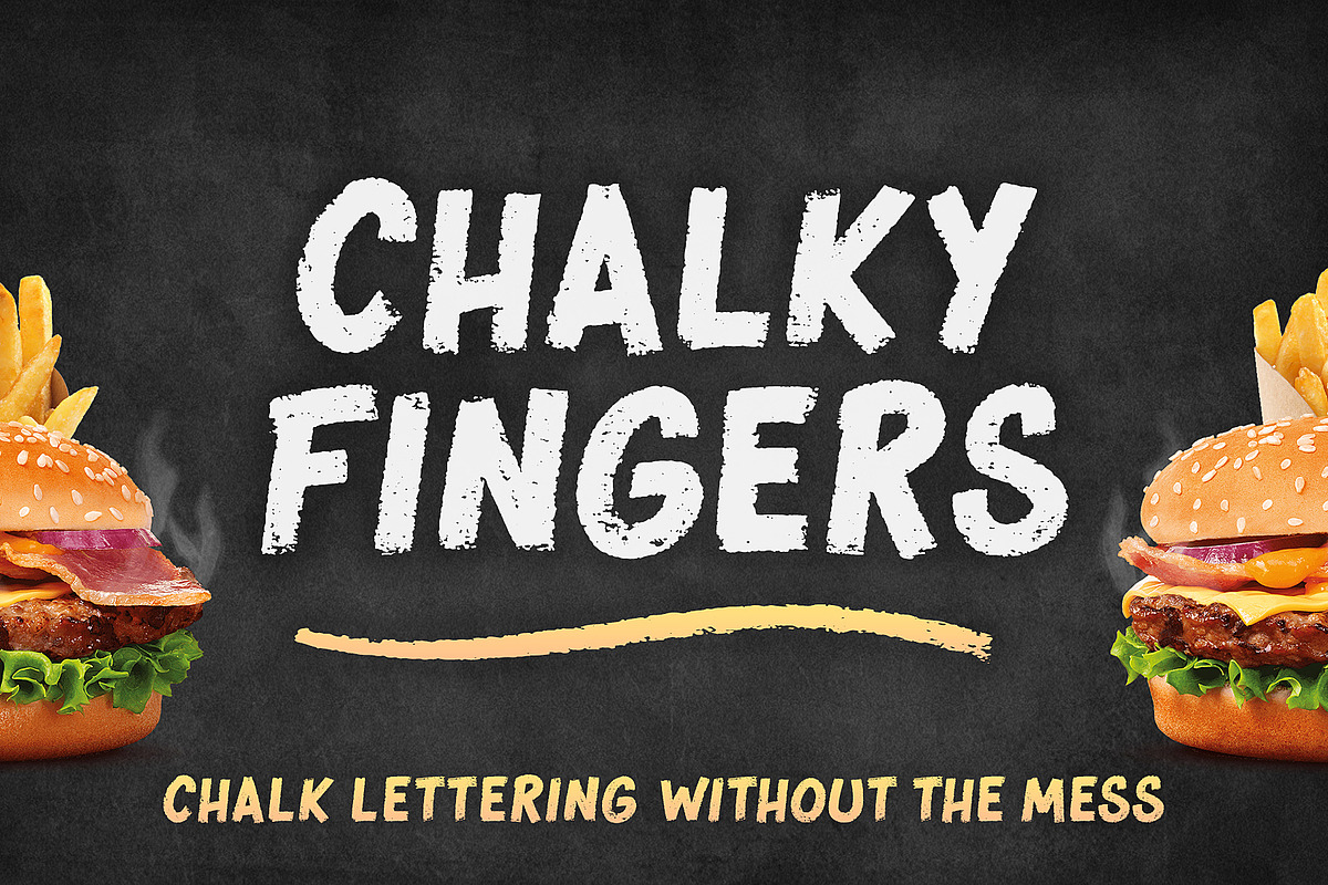 Chalky Fingers Handwritten Chalk Font