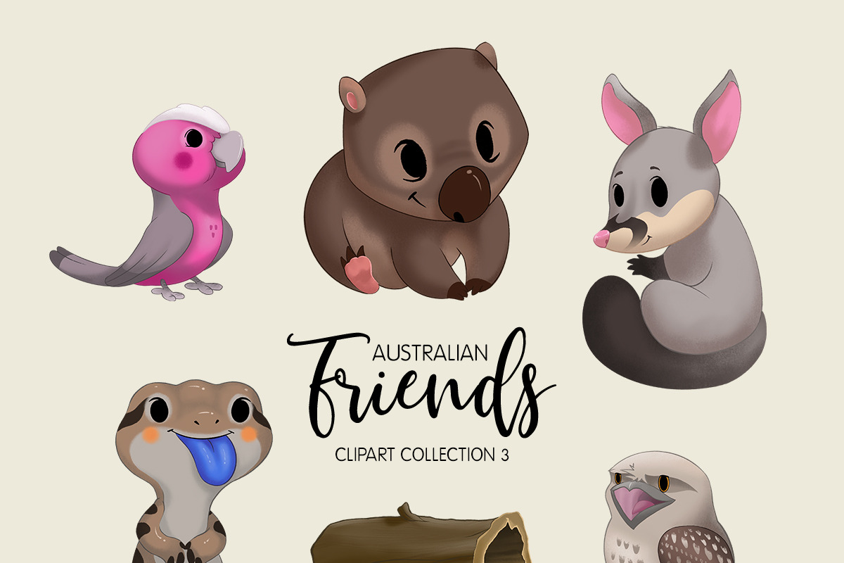 Australian Friends Volume 3, an Animal Illustration by Useful Beautiful