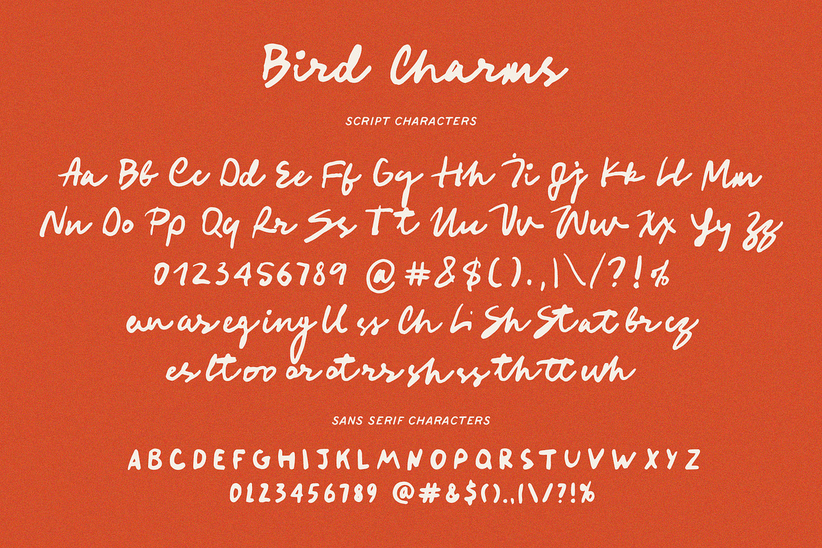 Bird Charms Handwritten Font Duo