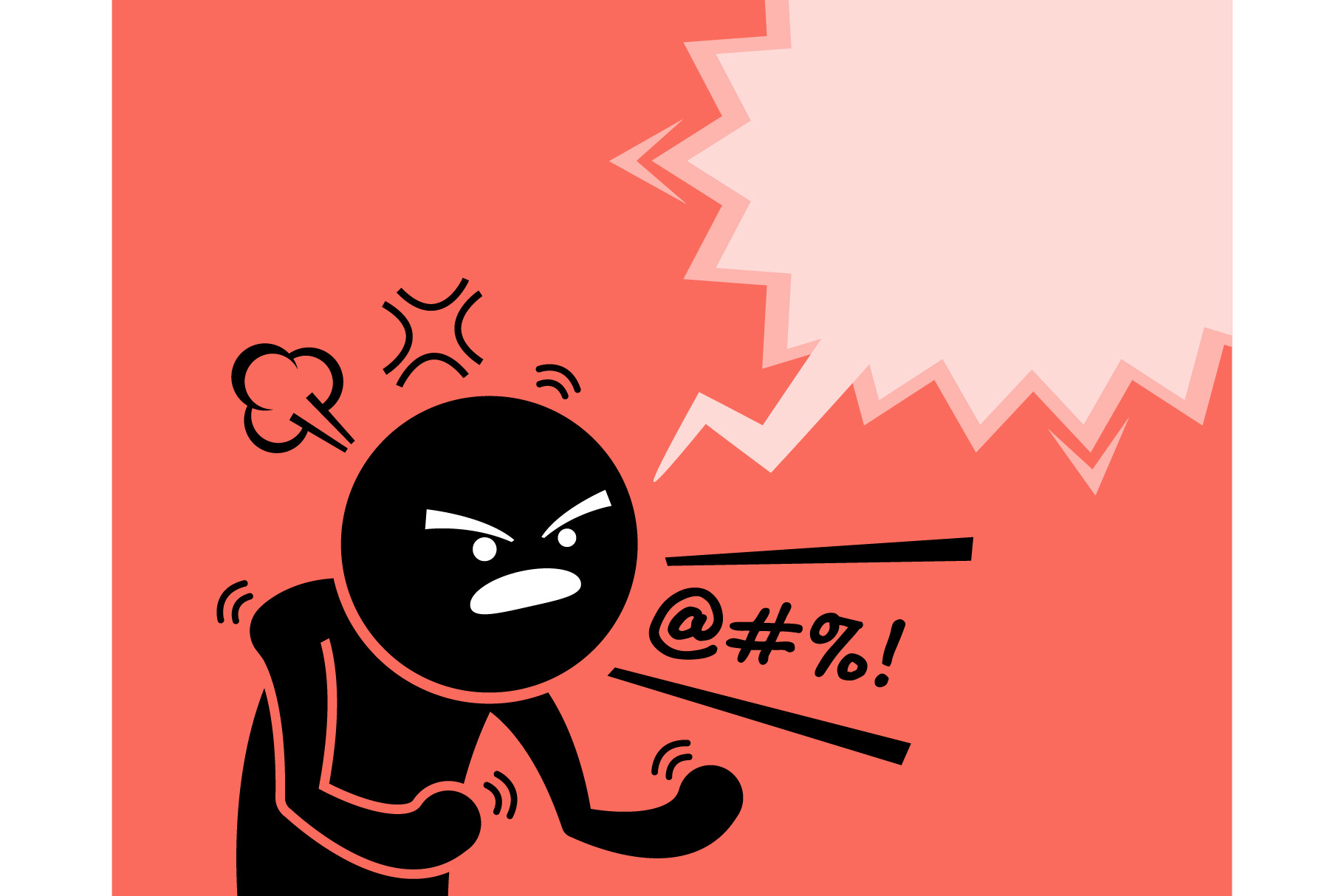 Angry Man Cursing Complain Meme, a Person Illustration by Leremy Stick ...