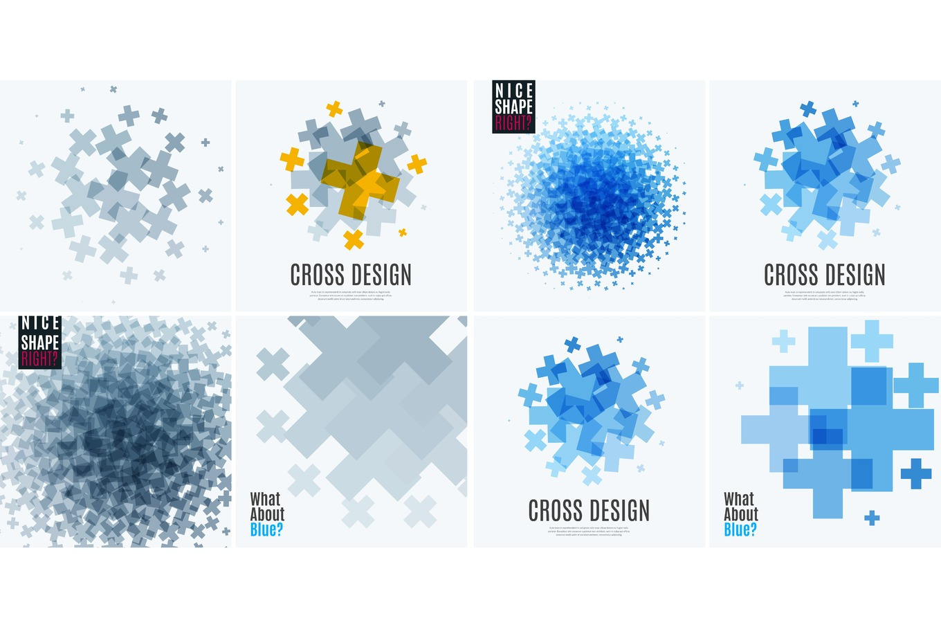 Abstract vector design elements with cross, an Illustration by Diamond ...