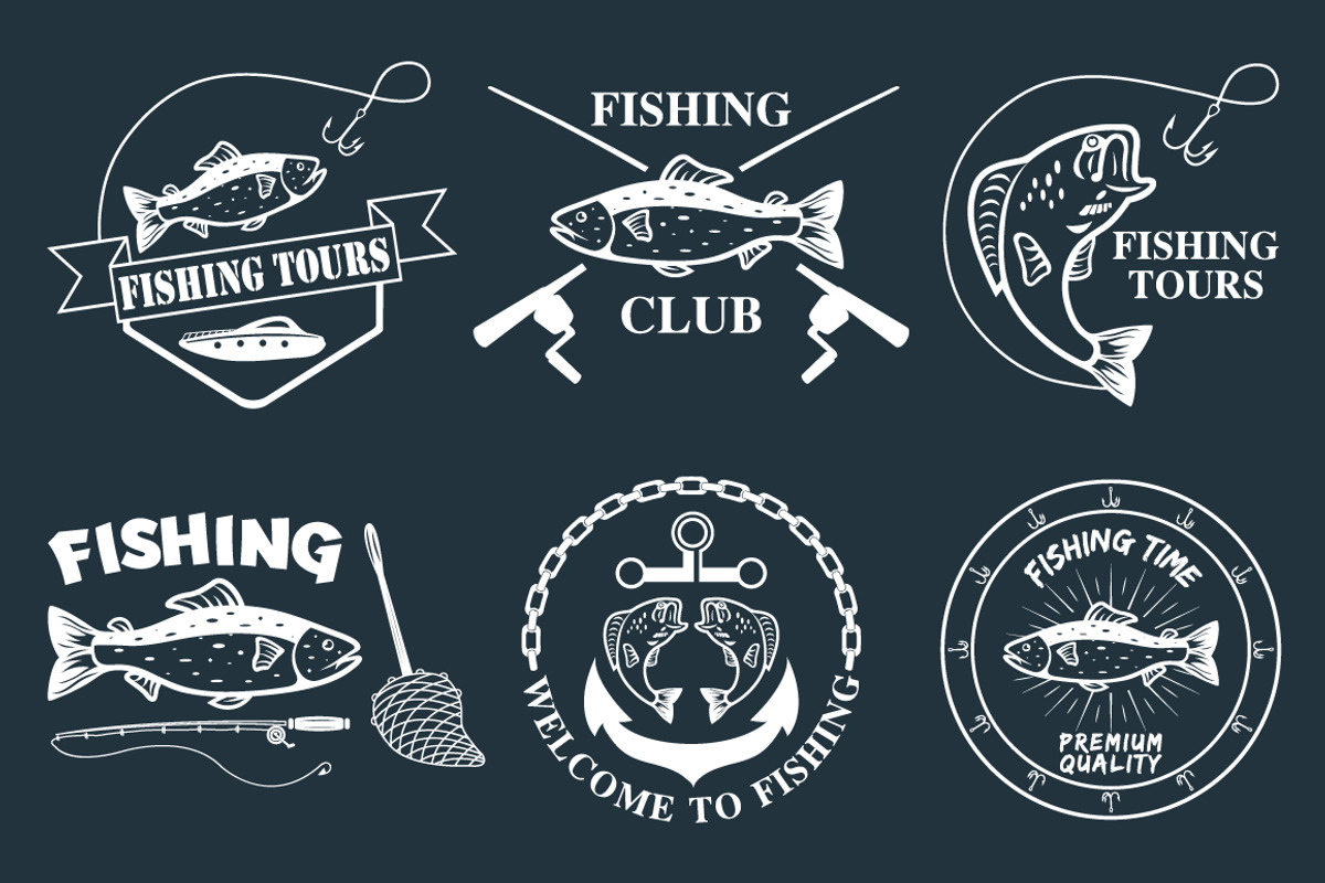 Fishing labels, a Background Graphic by Tomass2015