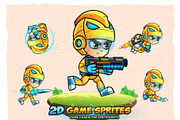 SpaceBoy 2D Game Sprites, an Illustration by DionArtworks