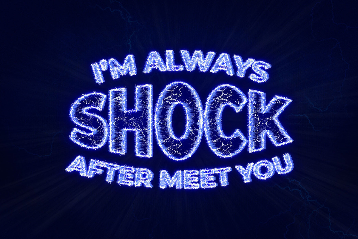 Electric Photoshop Text Effects