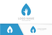 Vector water and hand logo, a Branding & Logo Template by GraphiShop