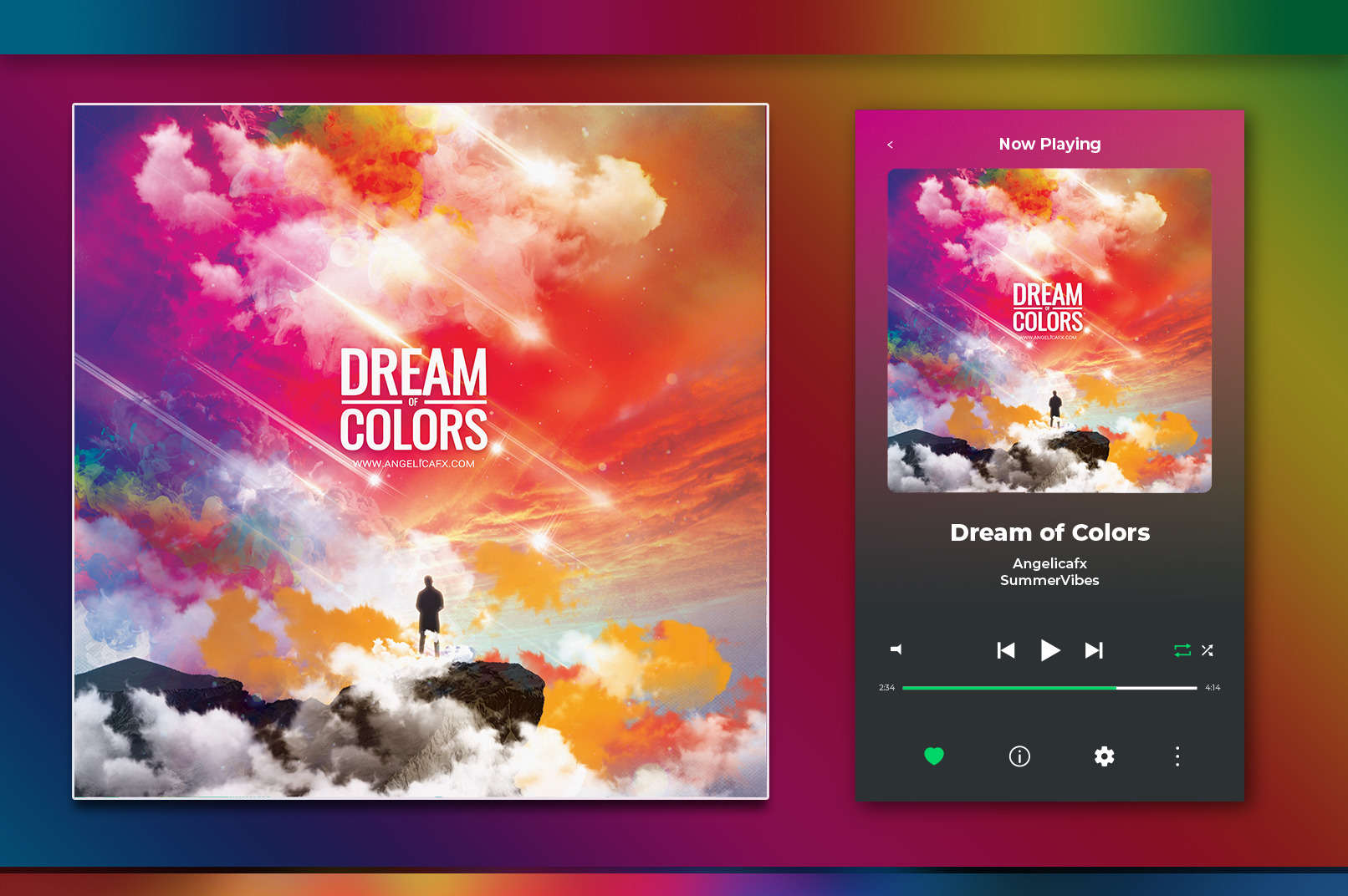 Dream of Colors Album Cover Artwork, a Social Media Template by angelicafx