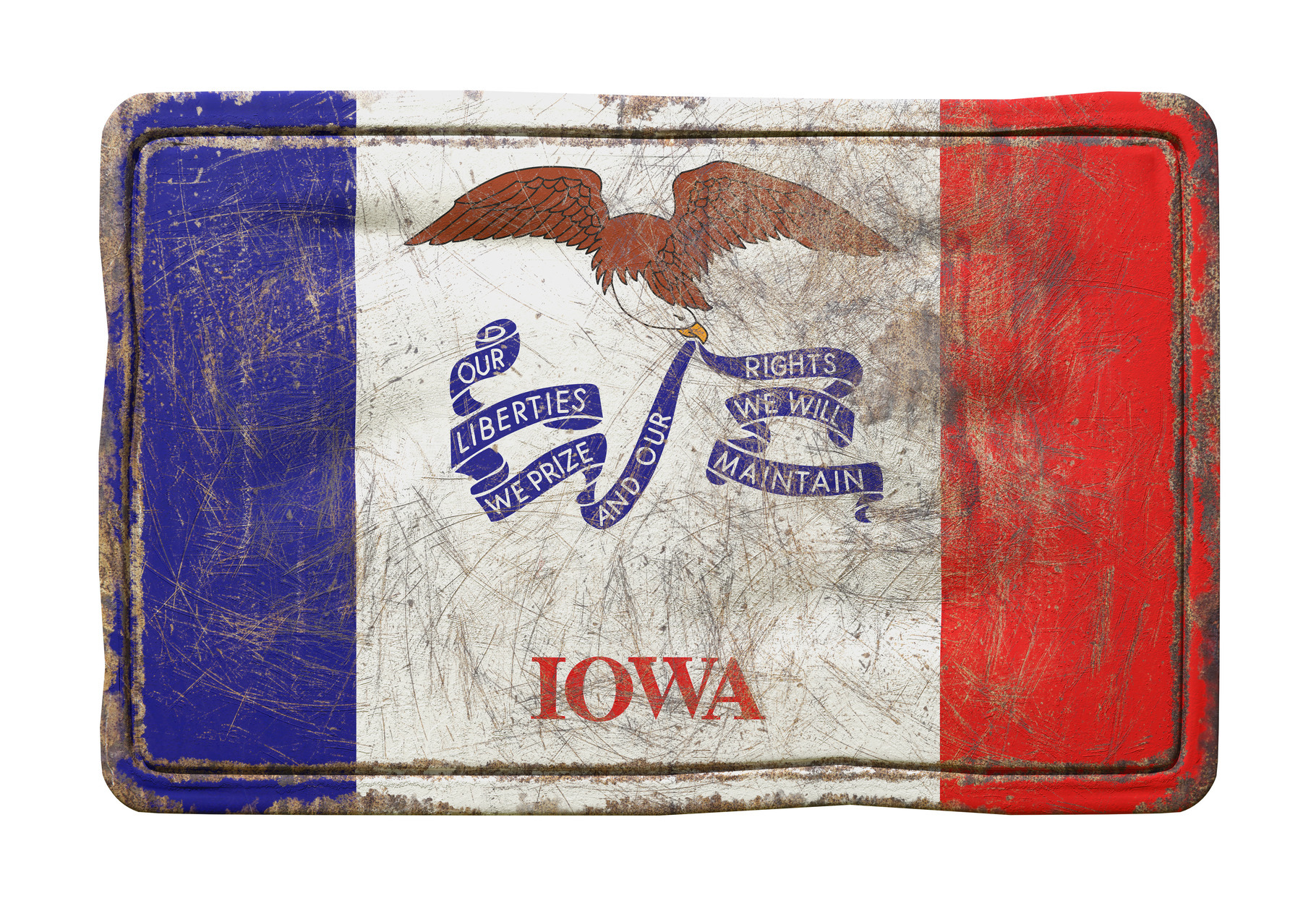Iowa state flag featuring iowa, iowan, and des moines | Abstract Stock ...